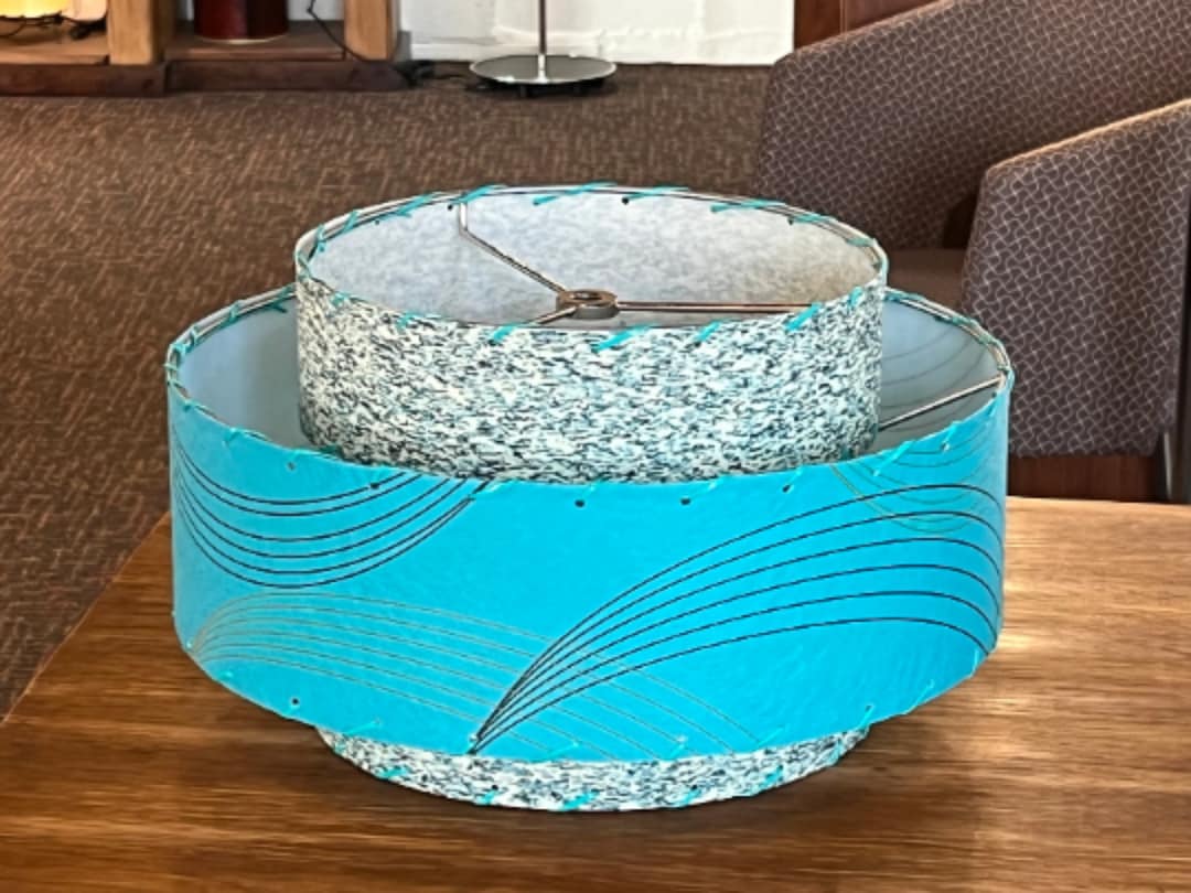 Mid Century Modern Lamp Shade / 3 Tier Fiberglass / Hand Made Atomic ...