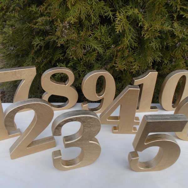 Wooden Numbers - Etsy
