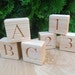 Personalized Wood Blocks Wooden Alphabet Blocks Wood Cubes ABC Blocks ...