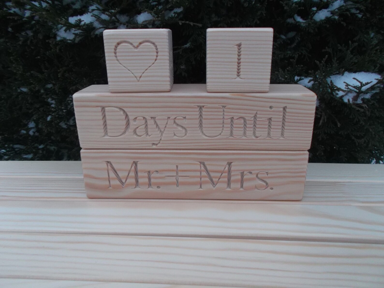 Wedding Countdown Blocks Bridal Shower Countdown Blocks I - Etsy