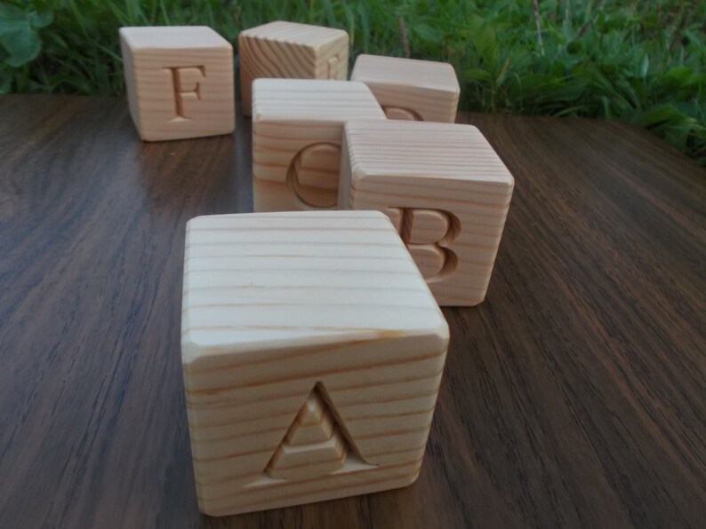 26 Wooden English Alphabet Blocks Blocks With Letters - Etsy