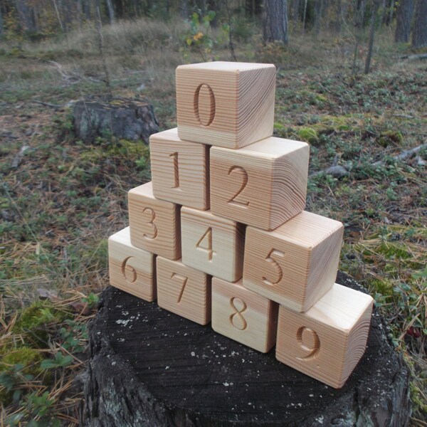 Wooden Maths Blocks - Etsy
