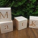 Wooden Alphabet Blocks, 26 English Alphabet Blocks, Baby Shower Blocks ...