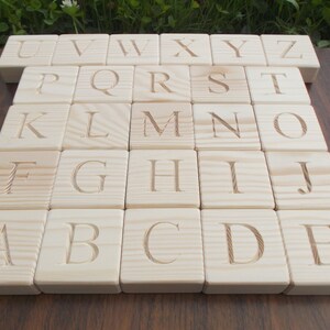 Wood Name Blocks, Personalized Wooden Blocks, Handmade Gift, Natural ...