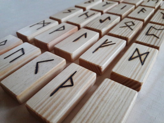 Rune set Handmade runes Runes Viking runes Handmade wooden | Etsy