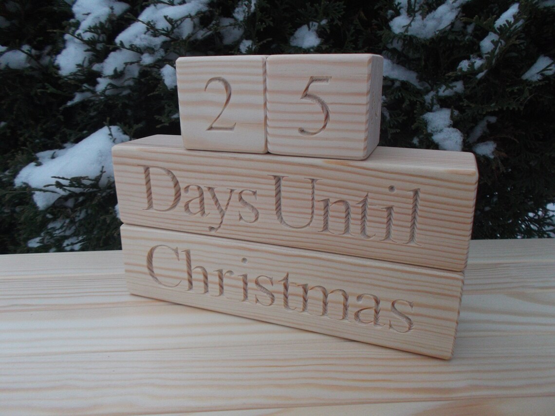Christmas Countdown Blocks Advent Calendar New Year - Etsy