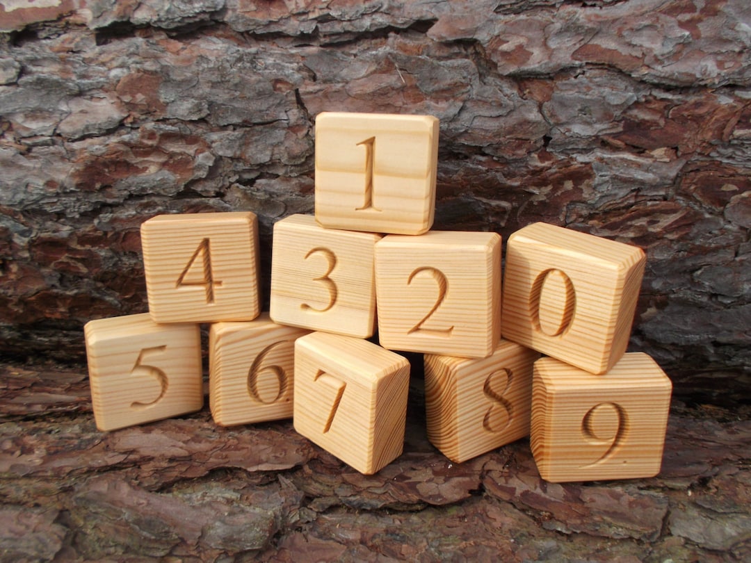 Numbered Blocks, Counting Blocks, Educational Numbers, Eco Friendly Toy ...