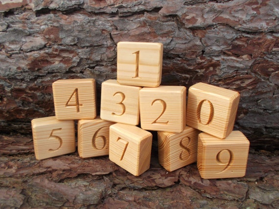 Numbered Blocks Counting Blocks Educational Numbers Eco - Etsy