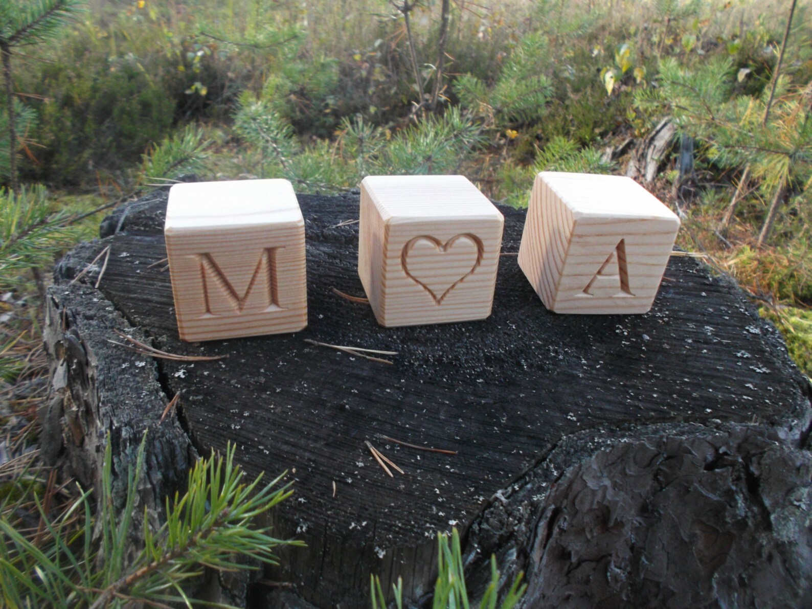 Wood Name Blocks Personalized Wooden Blocks Handmade Gift | Etsy