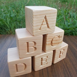 ABC Blocks, Wooden English Alphabet Blocks, Educational Gift, Gift ...