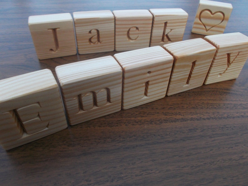 Wood Name Blocks Personalized Wooden Blocks Handmade Gift - Etsy