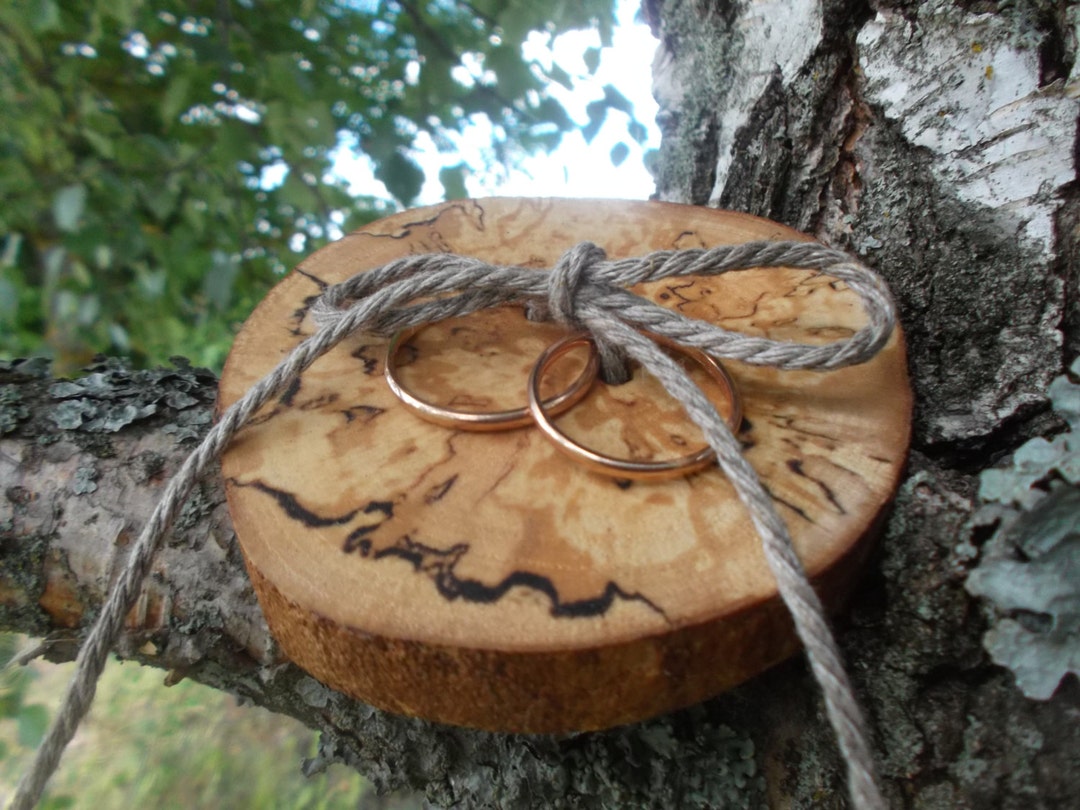 Rustic Wooden Ring Holder Rustic Ring Bearer Pillow Wedding - Etsy
