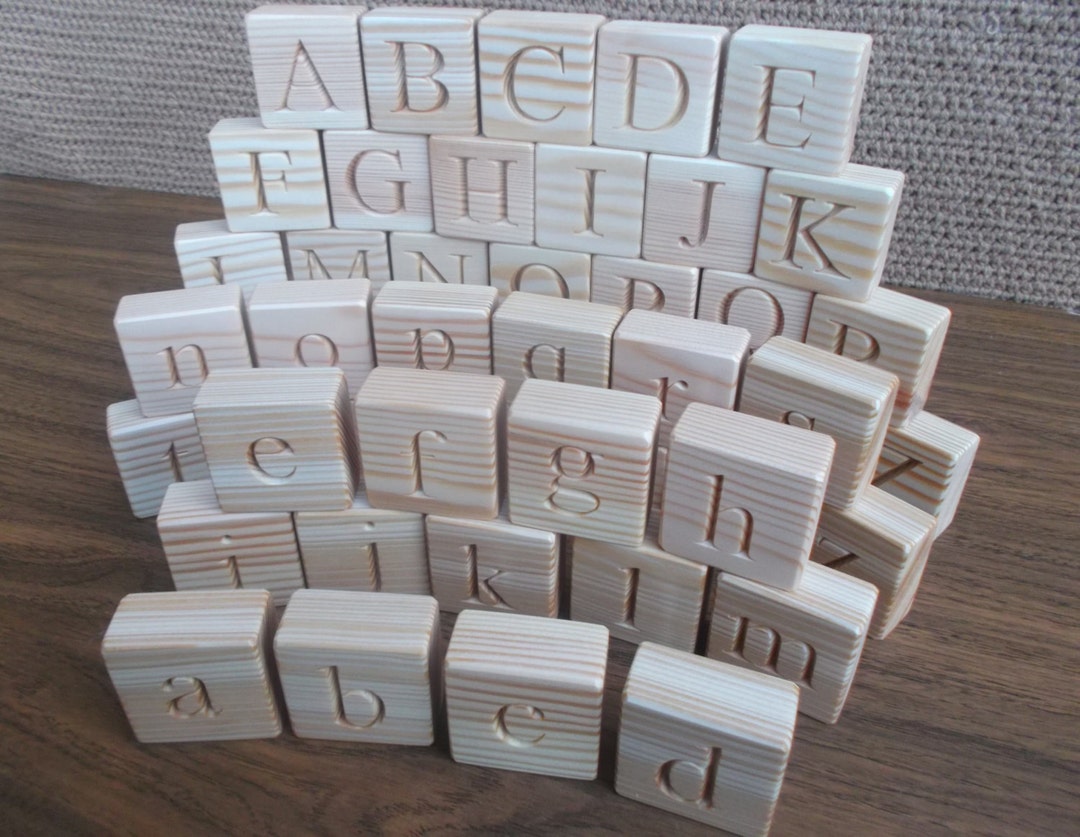 26 English Alphabet Blocks Lowercase Letters Uppercase - Etsy