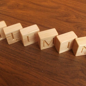 Personalized Wooden Blocks, Handmade Gift, Wood Name Blocks, Natural ...