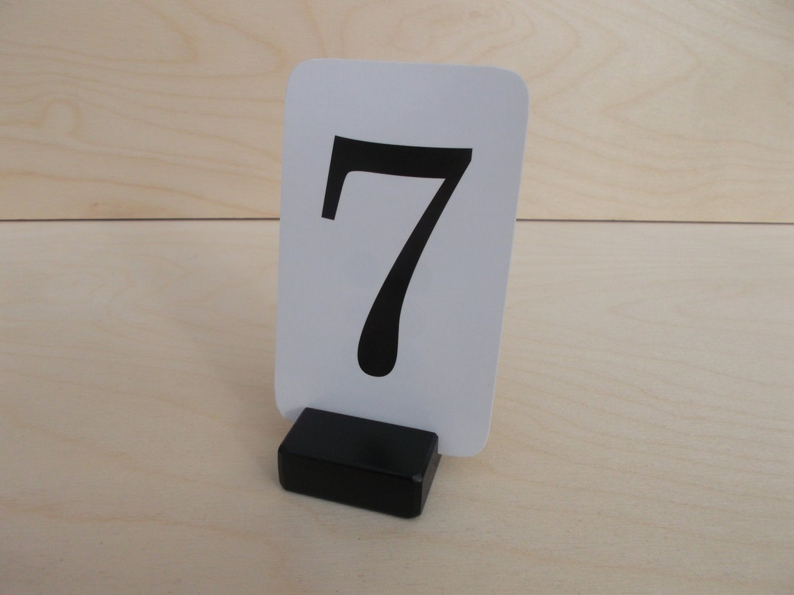 30 Black Wood Place Card Holders: Table Number Stands - Etsy