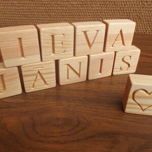 Personalized Wooden Blocks, Handmade Gift, Wood Name Blocks, Natural ...