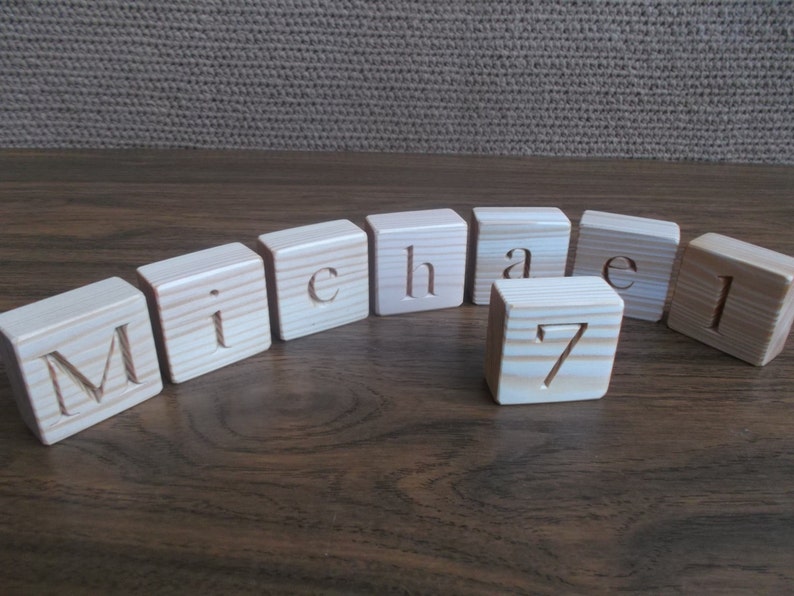 Wood Name Blocks Personalized Wooden Blocks Handmade Gift - Etsy