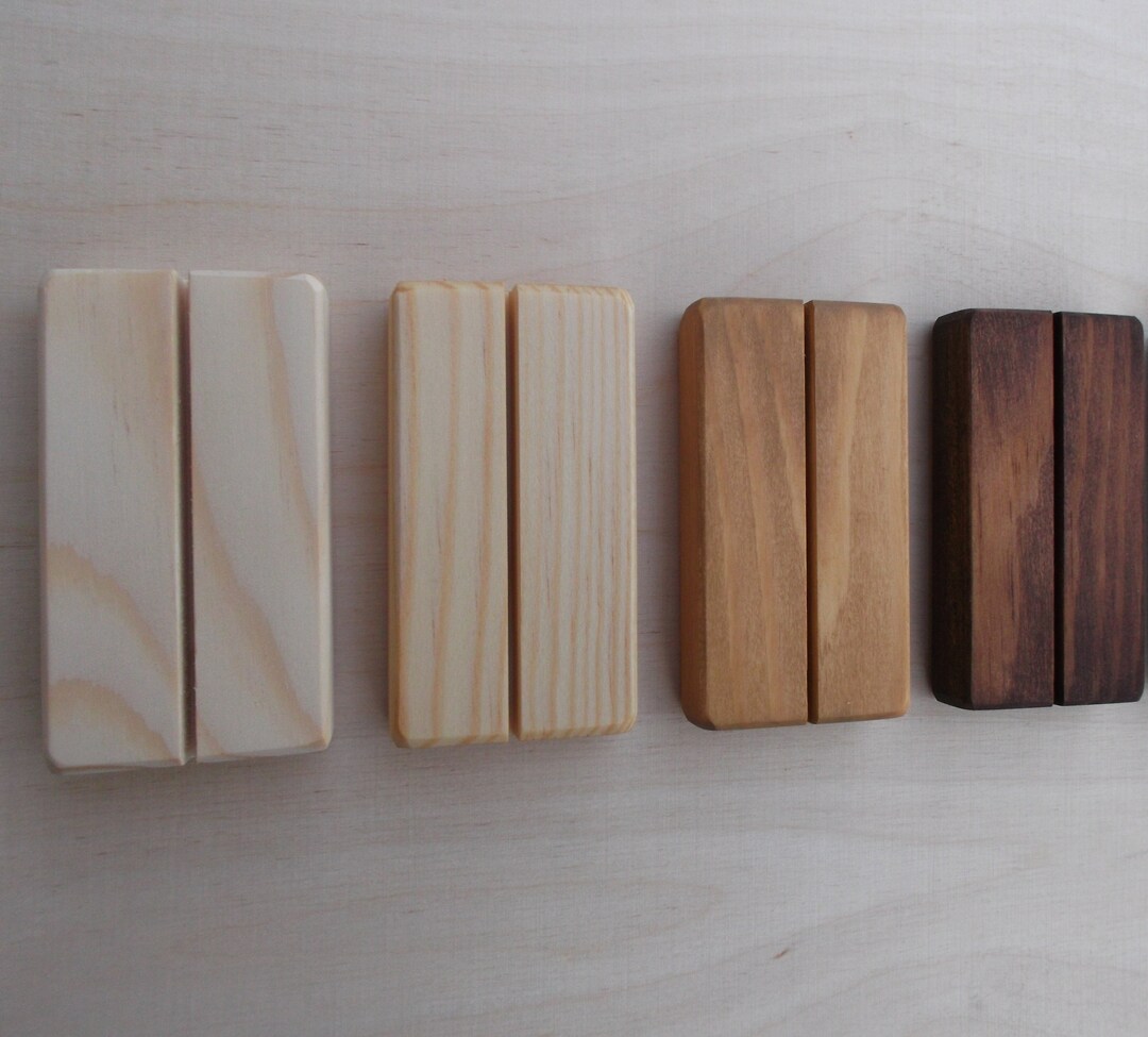 100 Wood Table Number Holders, Place Card Holders, Wood Holders, Card ...