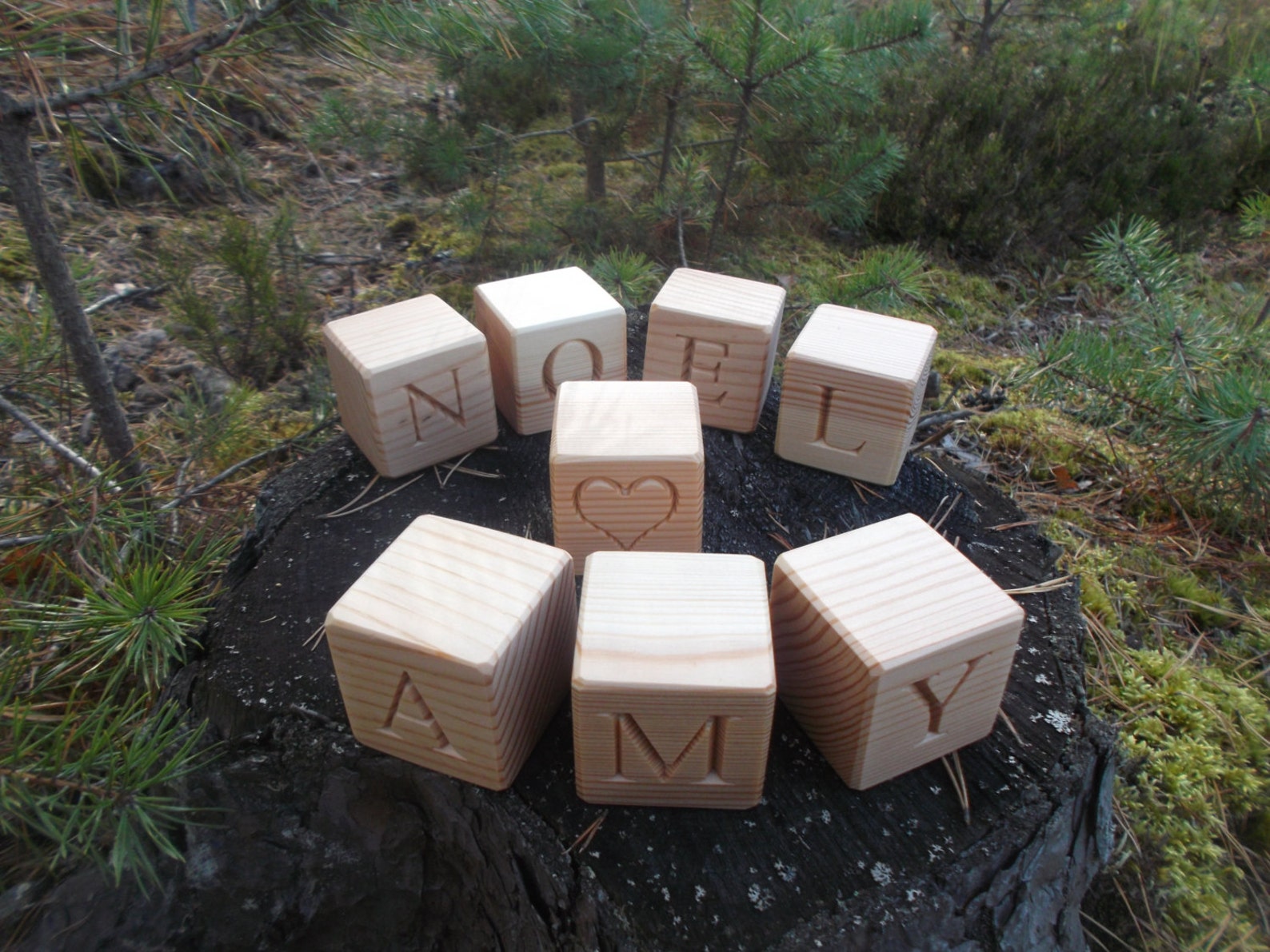 Wood Name Blocks Personalized Wooden Blocks Handmade Gift | Etsy