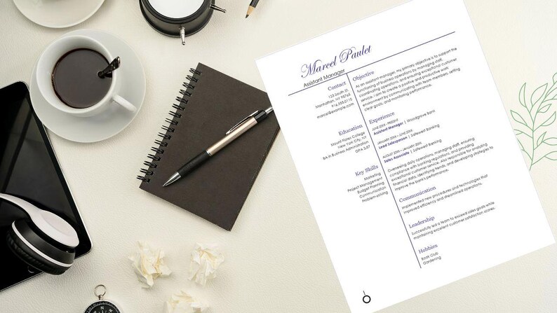 Editable Resume Template | Modern Clean CV Design - Etsy