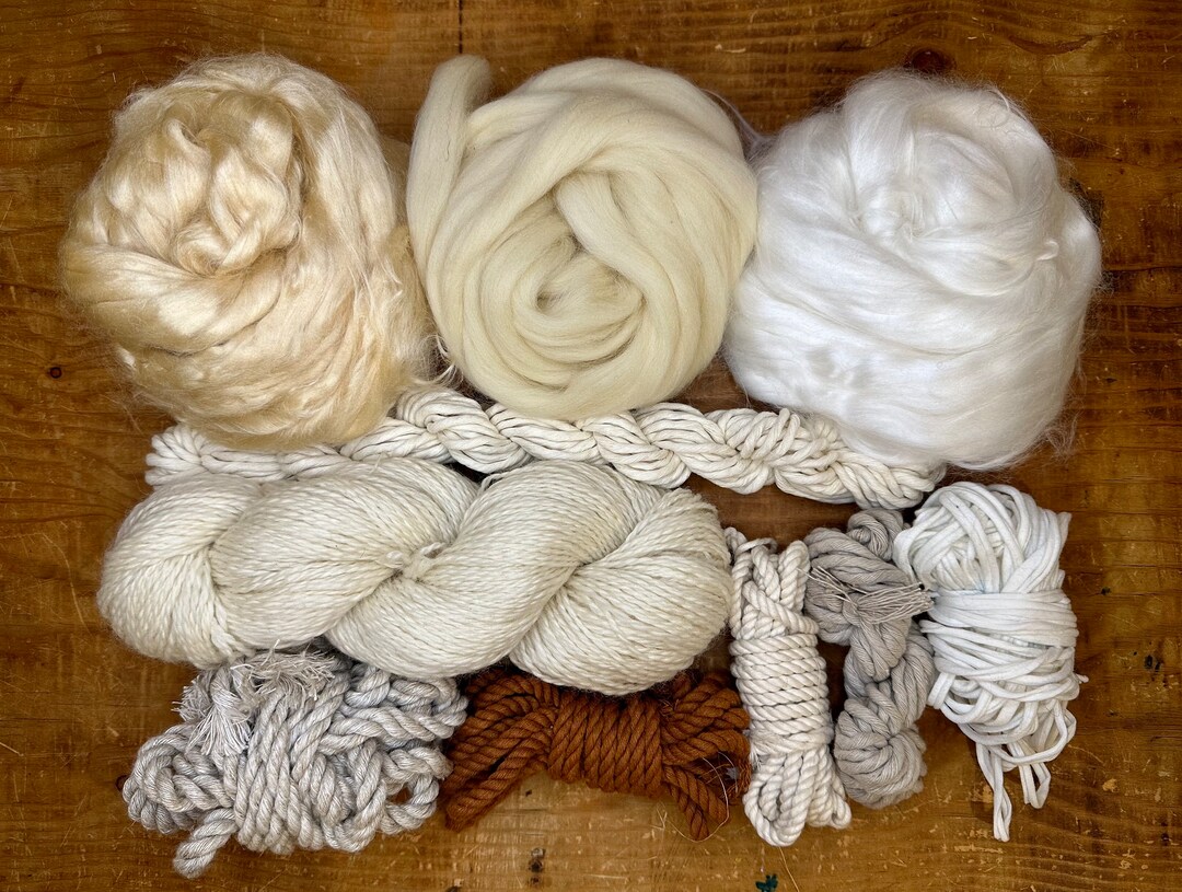 Natural Kiss WEAVING DIY Set Wool and Yarn Pack for Weaving - Etsy