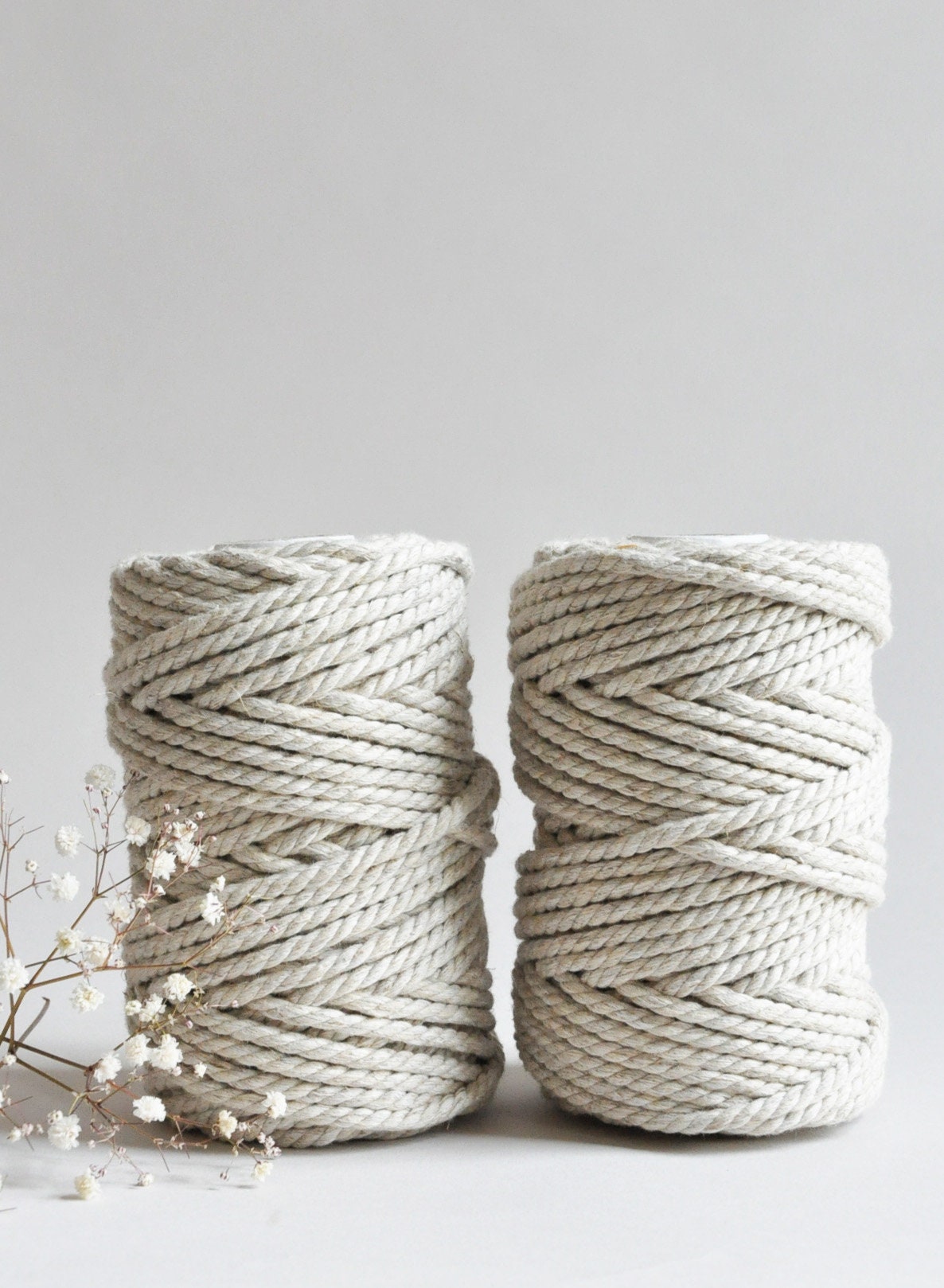 Twisted Cotton Rope Macramé Rope 4mm | Etsy