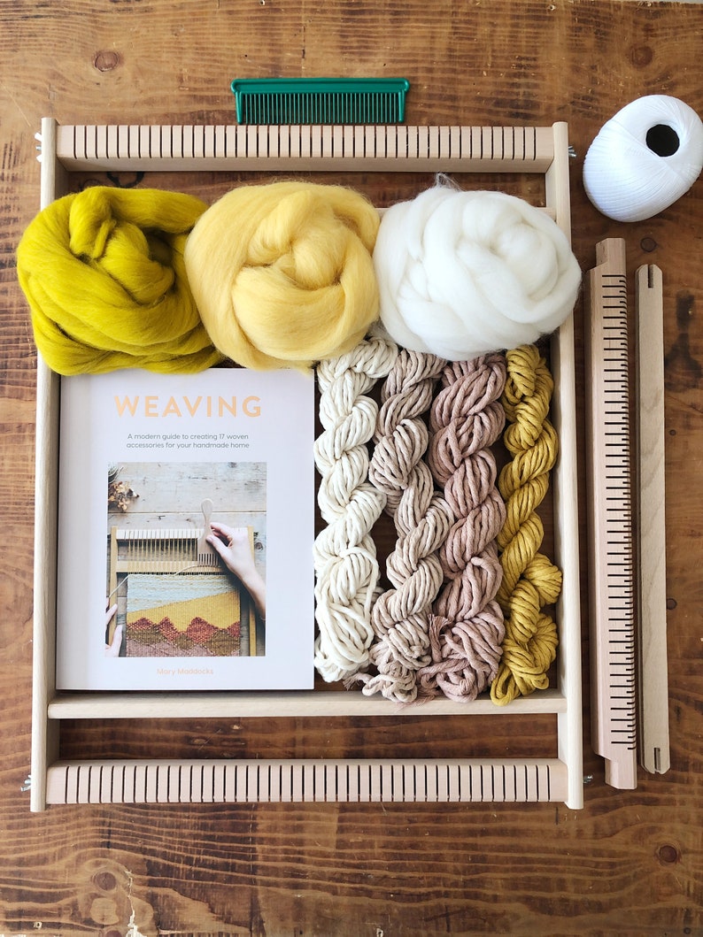 Weaving Loom Kit Yosemite Yellow Small Rectangular Lap Loom Learn to ...