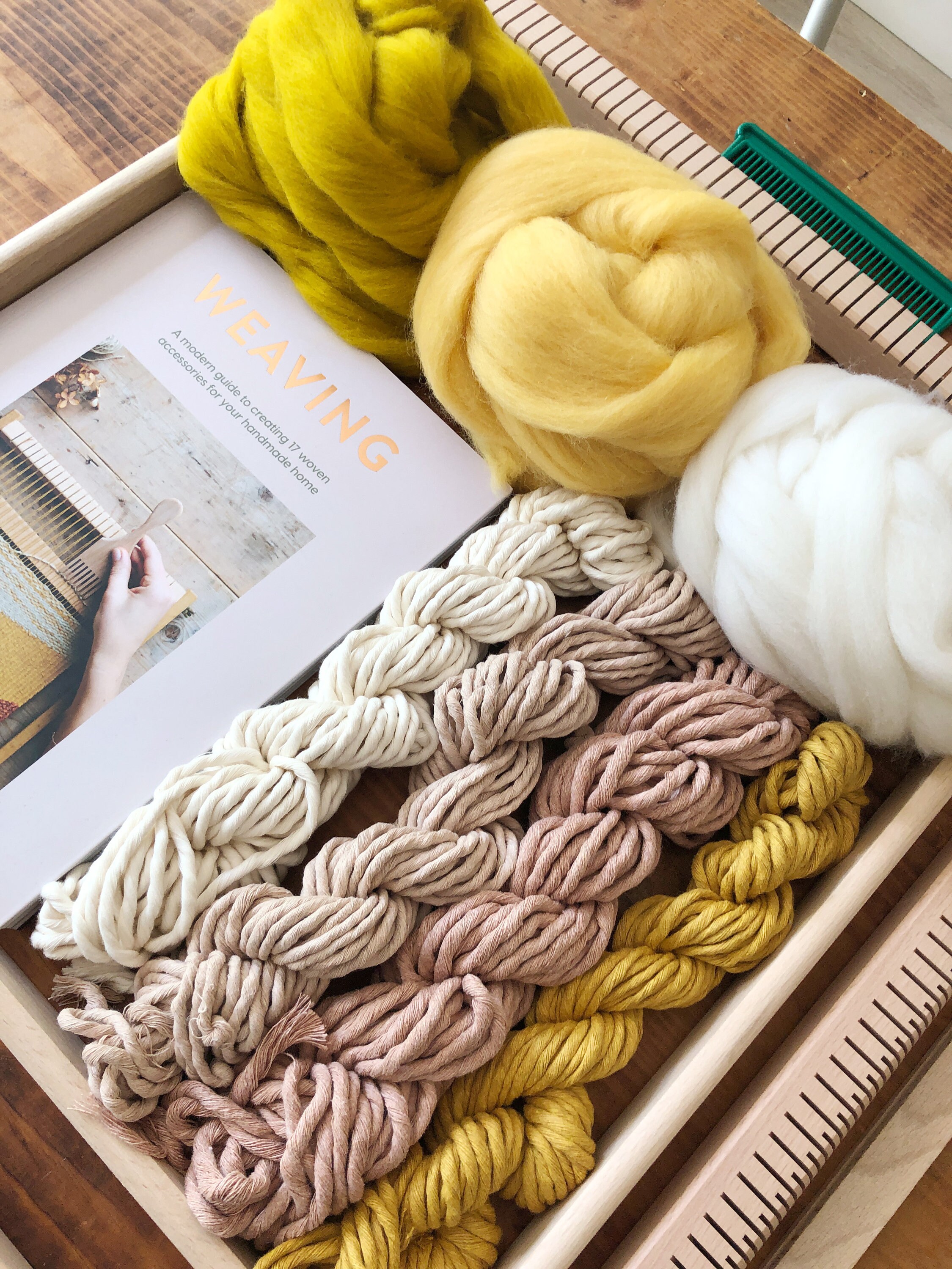 Weaving Loom Kit Yosemite Yellow Small Rectangular Lap Loom Learn to ...