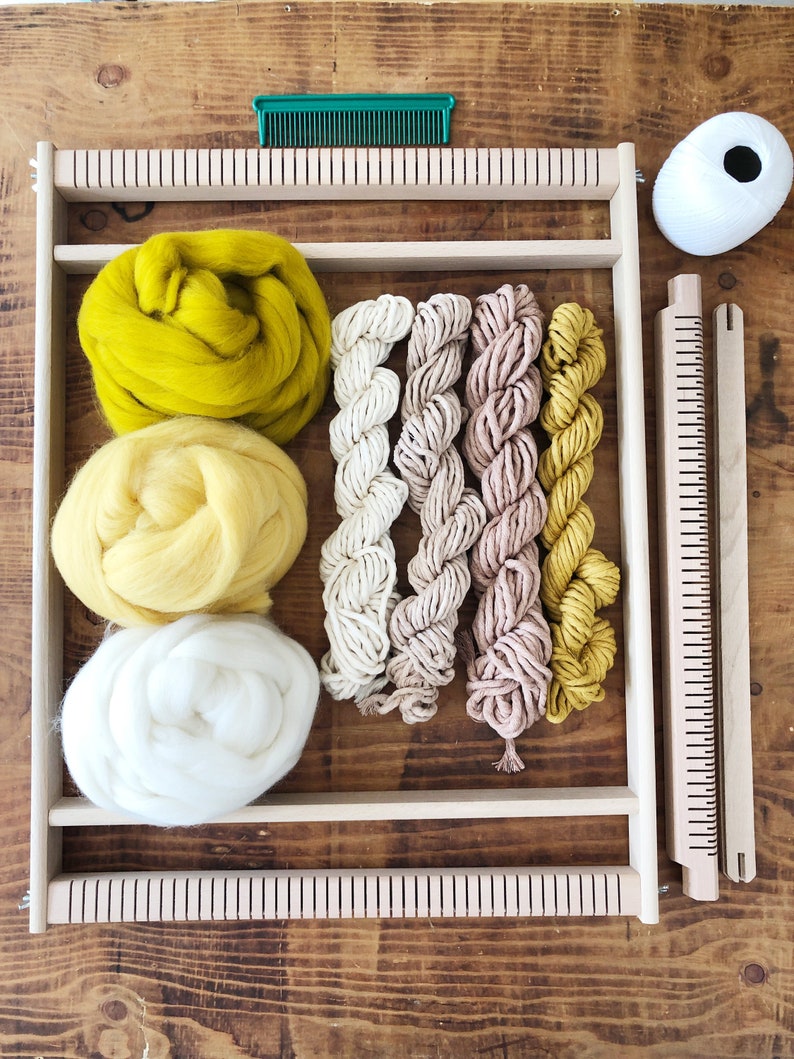 Weaving Loom Kit Yosemite Yellow Small Rectangular Lap Loom Learn to ...