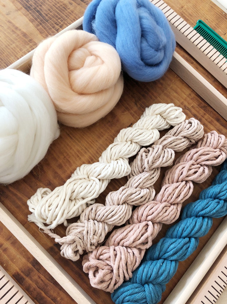 Weaving Loom Kit Big Sur Blue Small Rectangular Lap Loom Learn to Frame ...