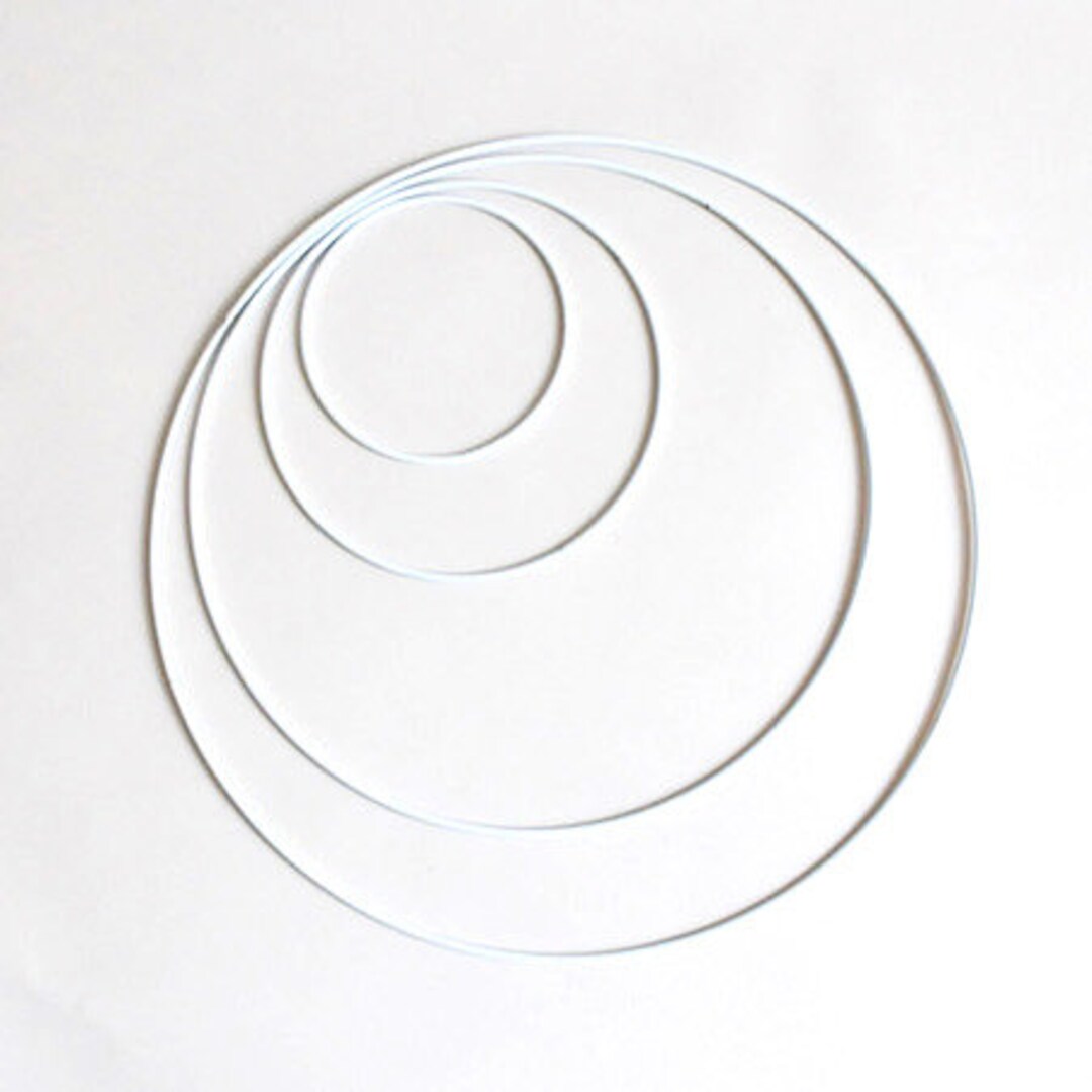 Metal Loops White Lacquered Steel Macrame Weaving Handicrafts ...