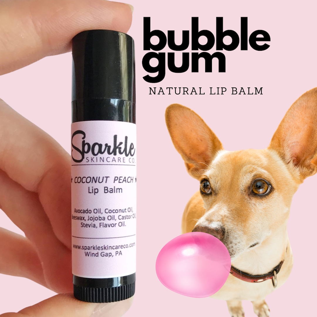 Bubble Gum Flavored Lip Balm - Avocado Oil - Jojoba Oil - Dry Lip ...