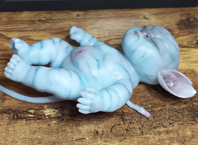 Avatar Baby, Reborn Doll, Na'vi, Platinum Silicone, 22 Cm, 9", Fantasy ...