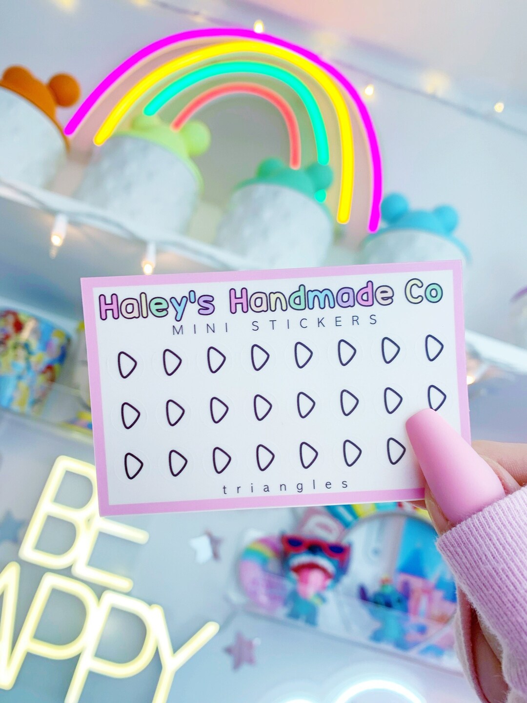 RTS Mini Transparent Icon Stickers TRIANGLES - Etsy