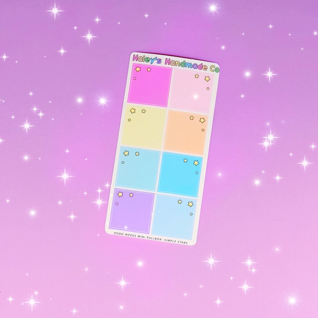 Hobo Weeks Mini Full Boxes - Simple Stars - Etsy
