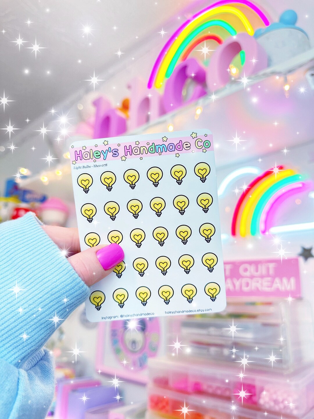Light Bulbs Stickers - HHCO 078 - Etsy