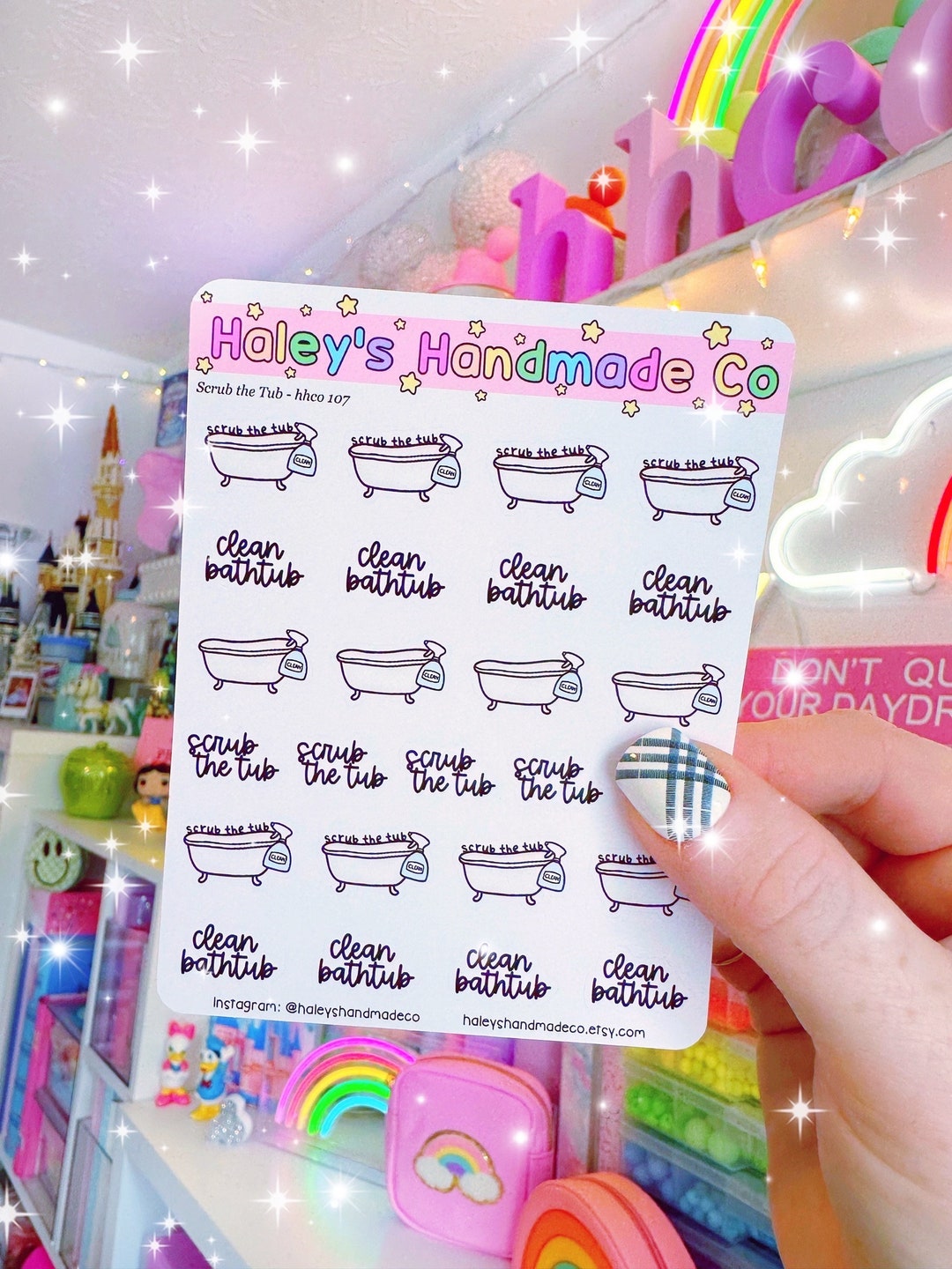 Scrub the Tub Stickers - HHCO 107 - Etsy