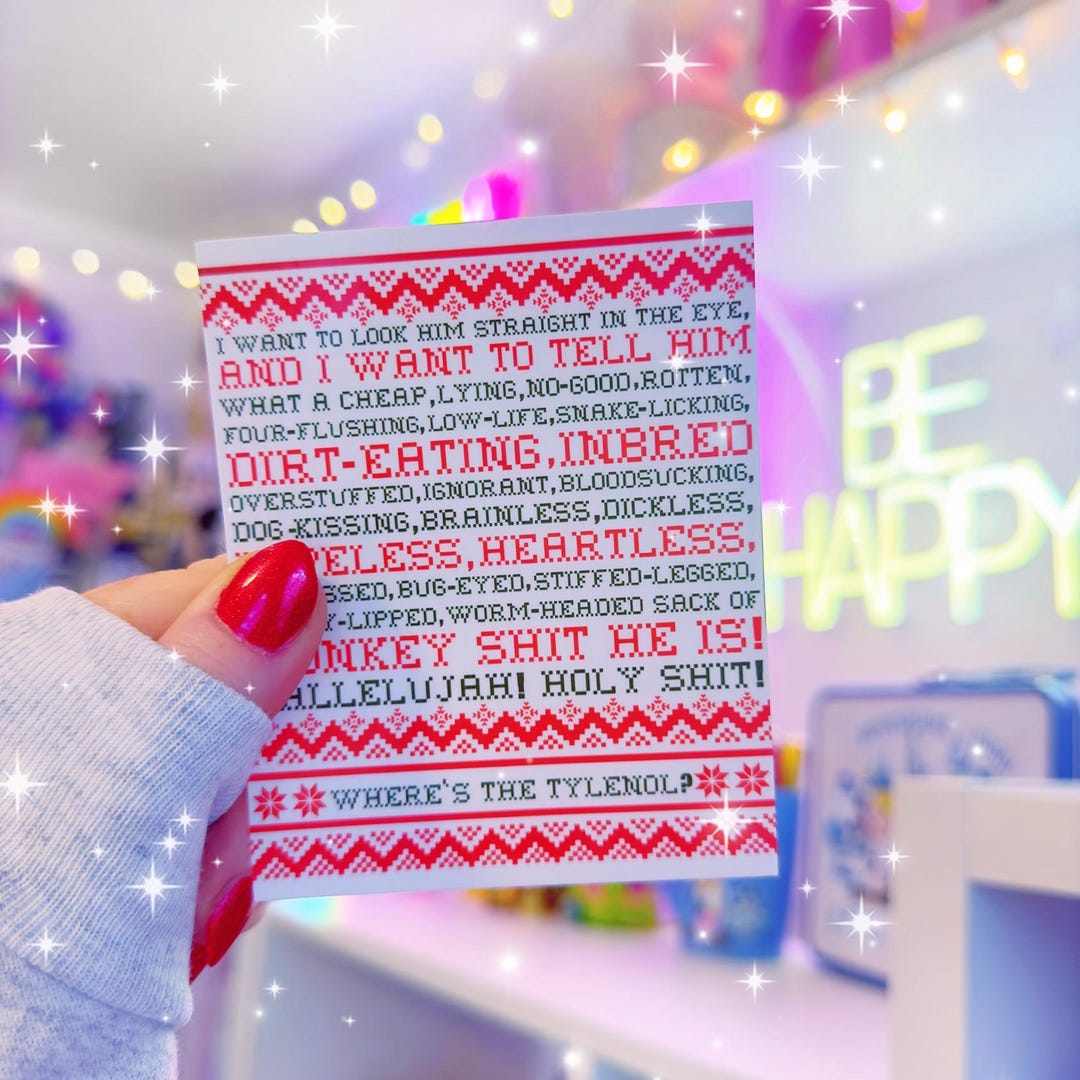 Christmas Vacation Clark Rant Sticker not Waterproof - Etsy