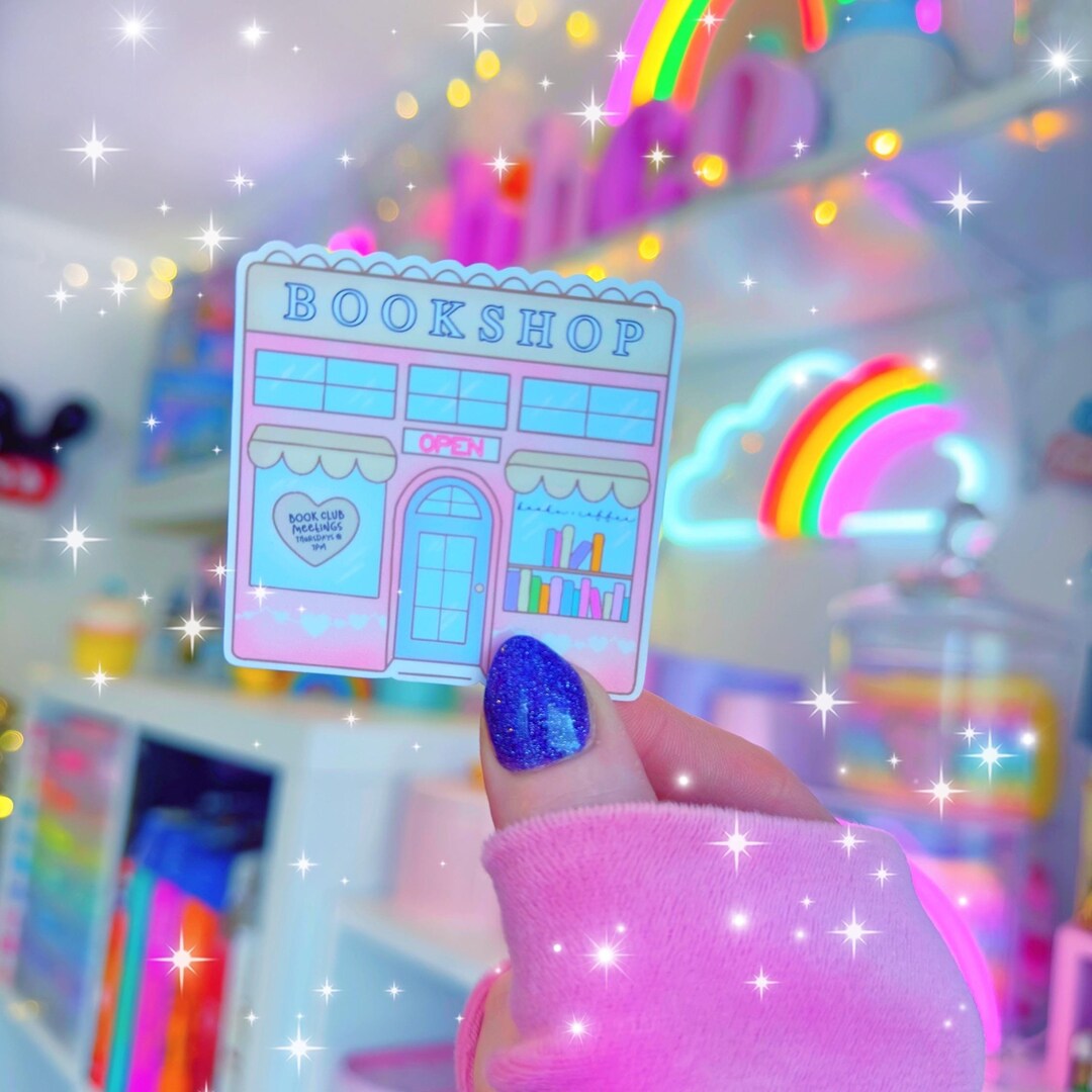 Cute Bookshop - Sticker - *not Waterproof* - Etsy