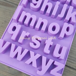 26 Large Lowercase Alphabet Letter Silicone Mold Bakeware Chocolate ...