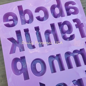 26 Large Lowercase Alphabet Letter Silicone Mold Bakeware Chocolate ...