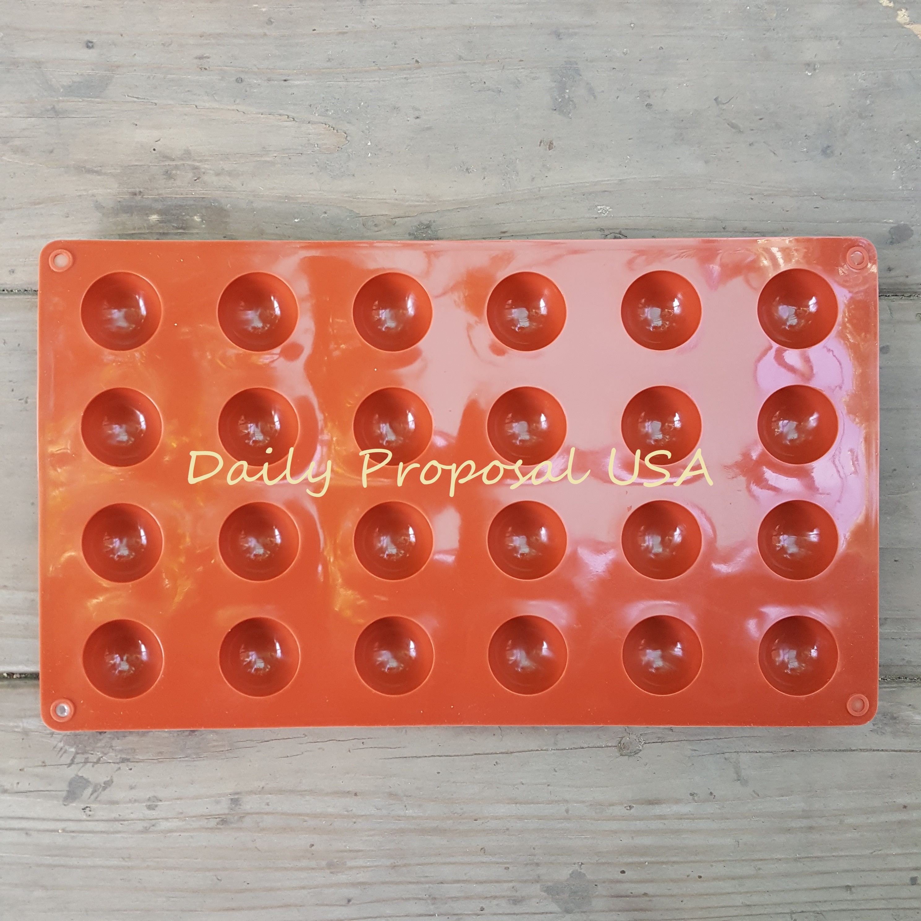 24 Small Cavity Dome Half Round Circle Silicone Mold Chocolate Brownie ...
