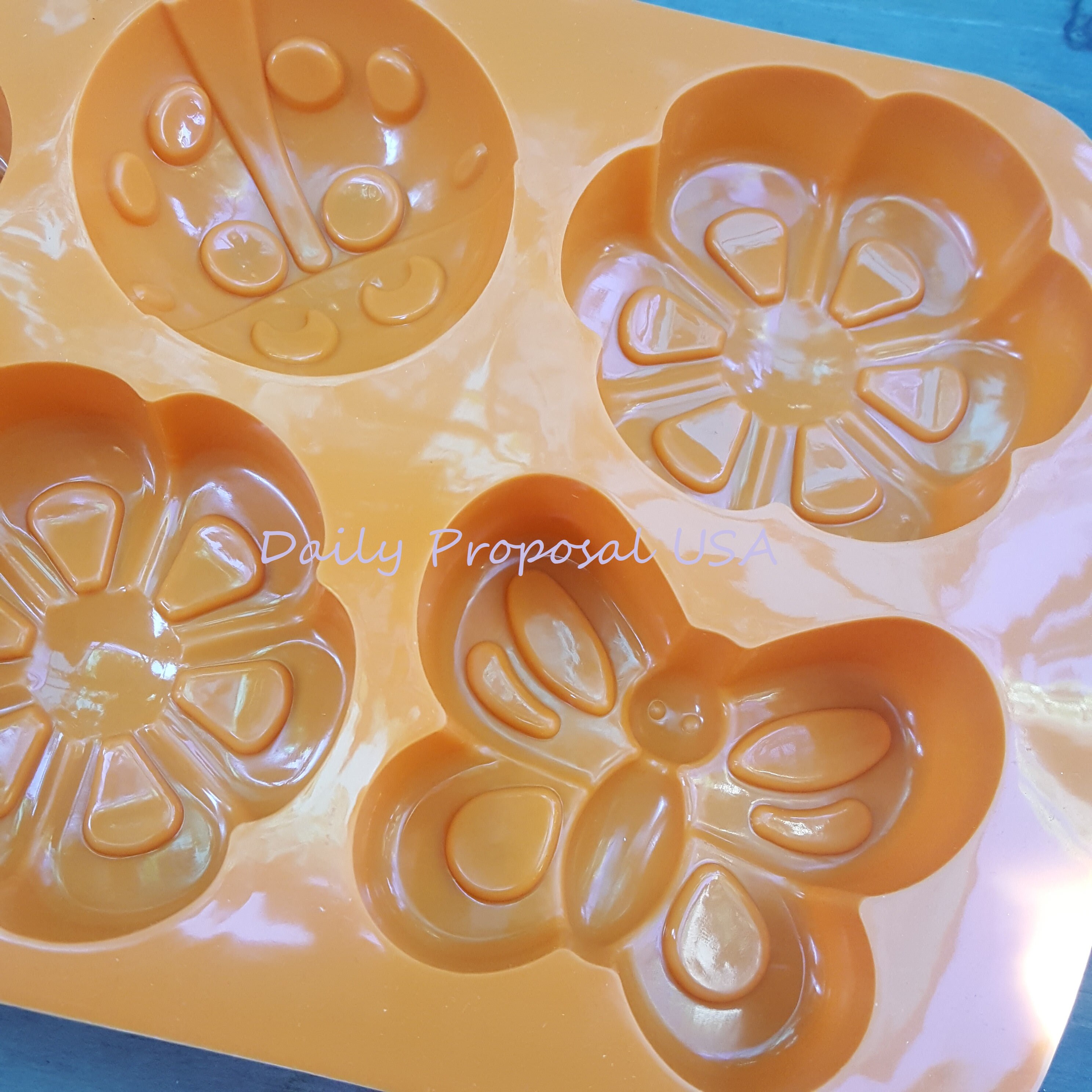 6 Butterfly Ladybug Flower Silicone Mold Spring Cake Brownie - Etsy
