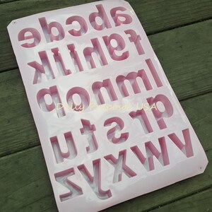 26 Large Lowercase Alphabet Letter Silicone Mold Bakeware Chocolate ...
