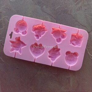 Mickey Minnie Mouse Goofy Donald Daisy Duck Popsicle Pop Silicone Mold ...