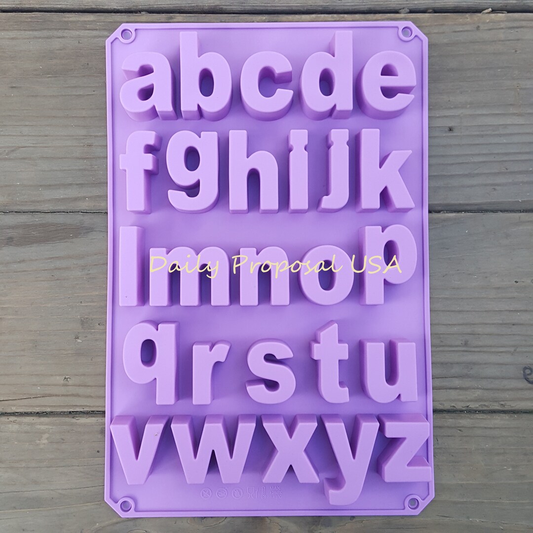 26 Large Lowercase Alphabet Letter Silicone Mold Bakeware Chocolate ...