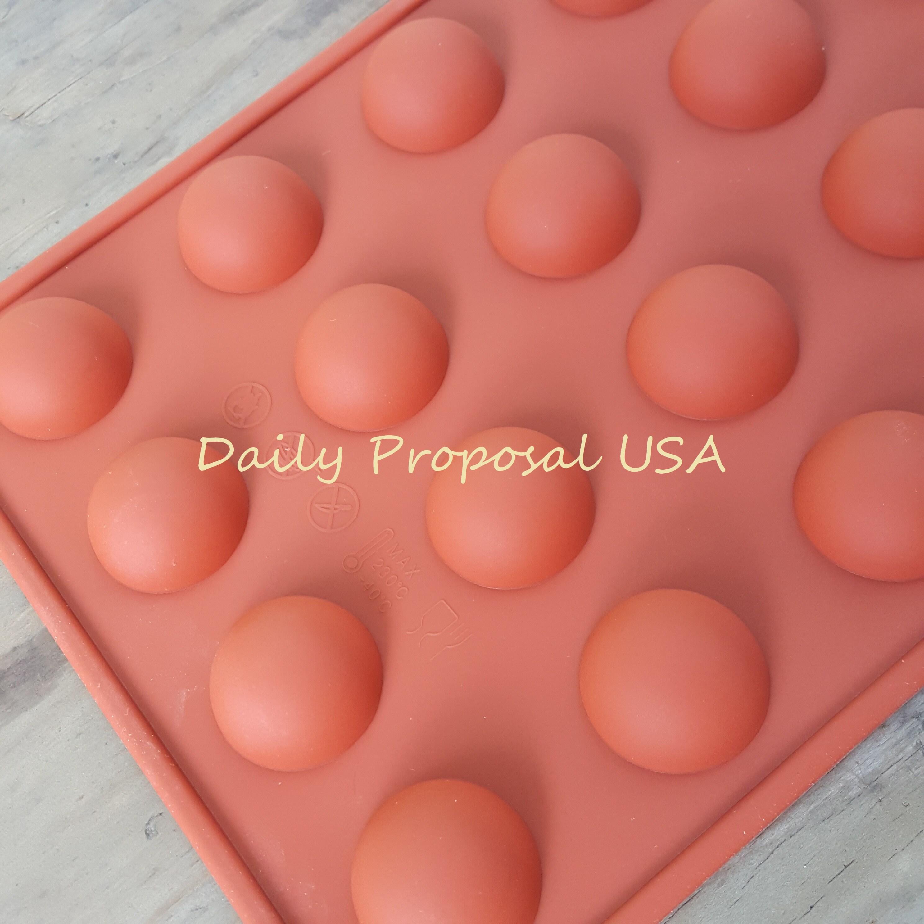 24 Small Cavity Dome Half Round Circle Silicone Mold Chocolate Brownie ...