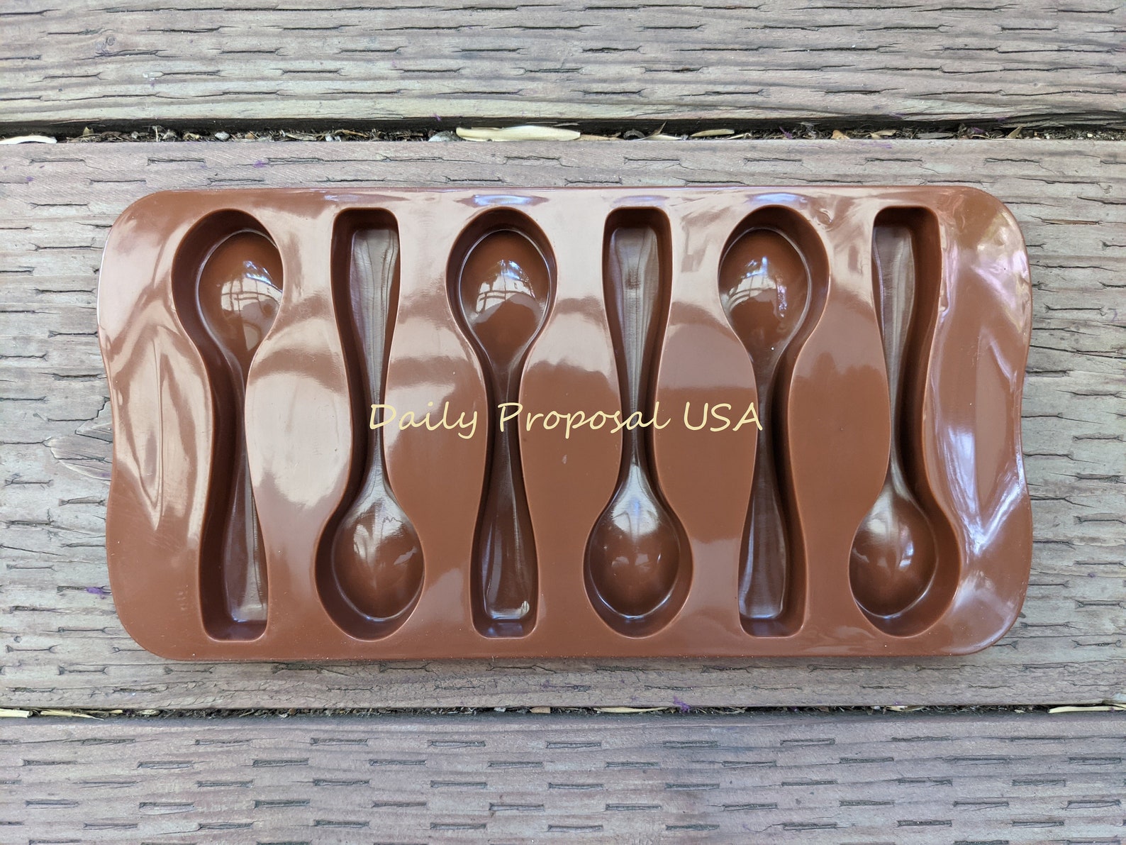 6 Chocolate Spoons Silicone Mold Pastry Cake Gelatin Ice Candy - Etsy