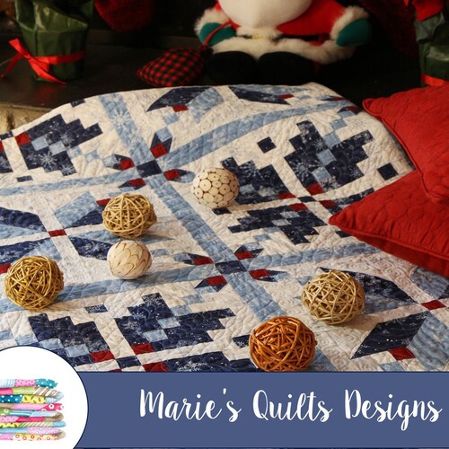 PDF Christmas Queen Quilt Pattern Digital Blue Star - Etsy