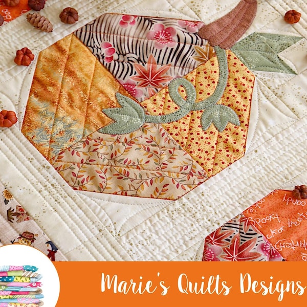 Spring Flower Applique Table Runner Pattern PDF Digital, Block Quilt ...